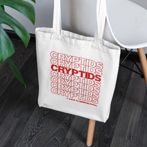 Cryptids Thank You Bag Parody I Want to Know Canvas Tote Bag / Totes ...
