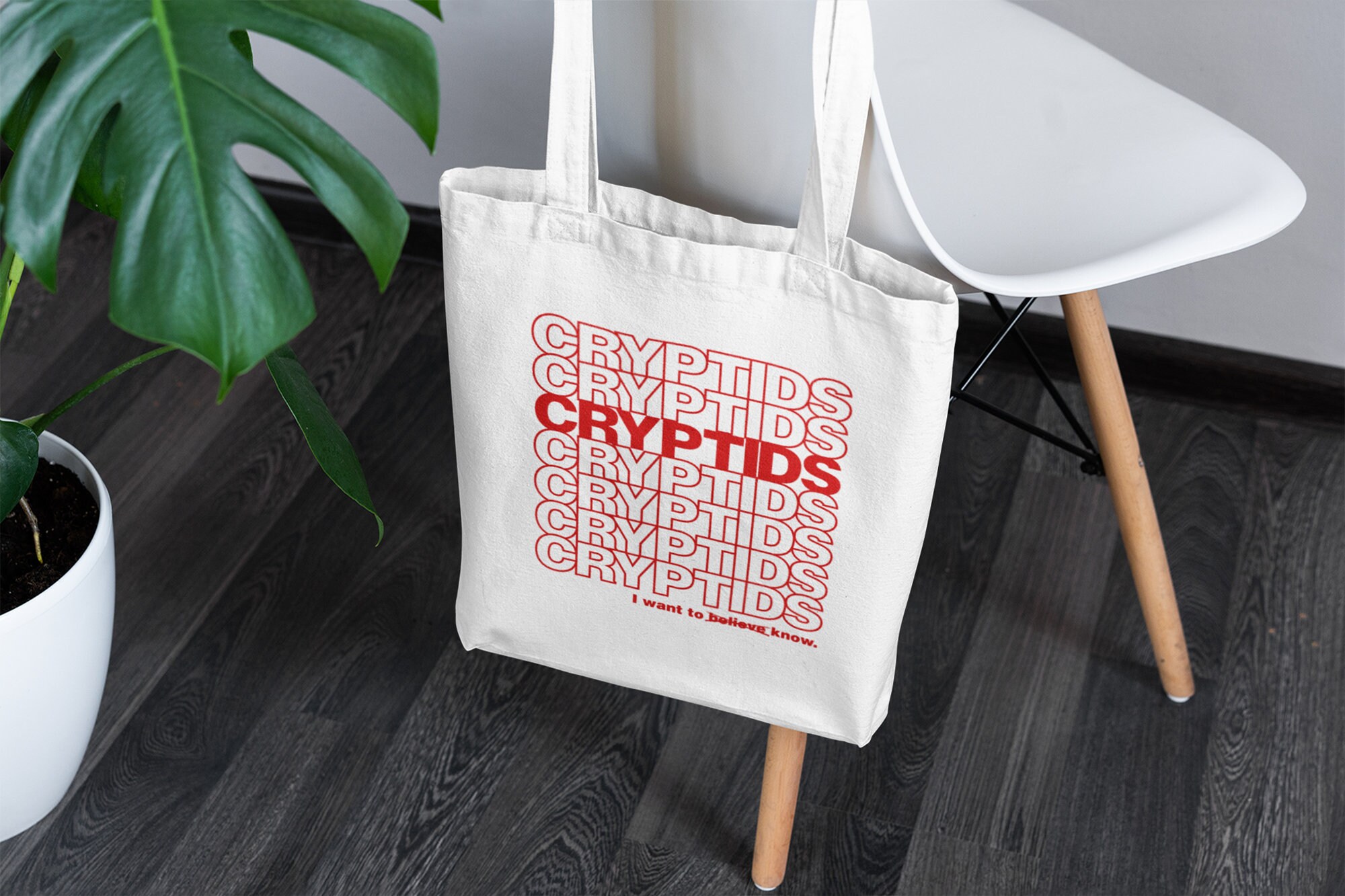 Cryptids Thank You Bag Parody I Want to Know Canvas Tote Bag / - Etsy