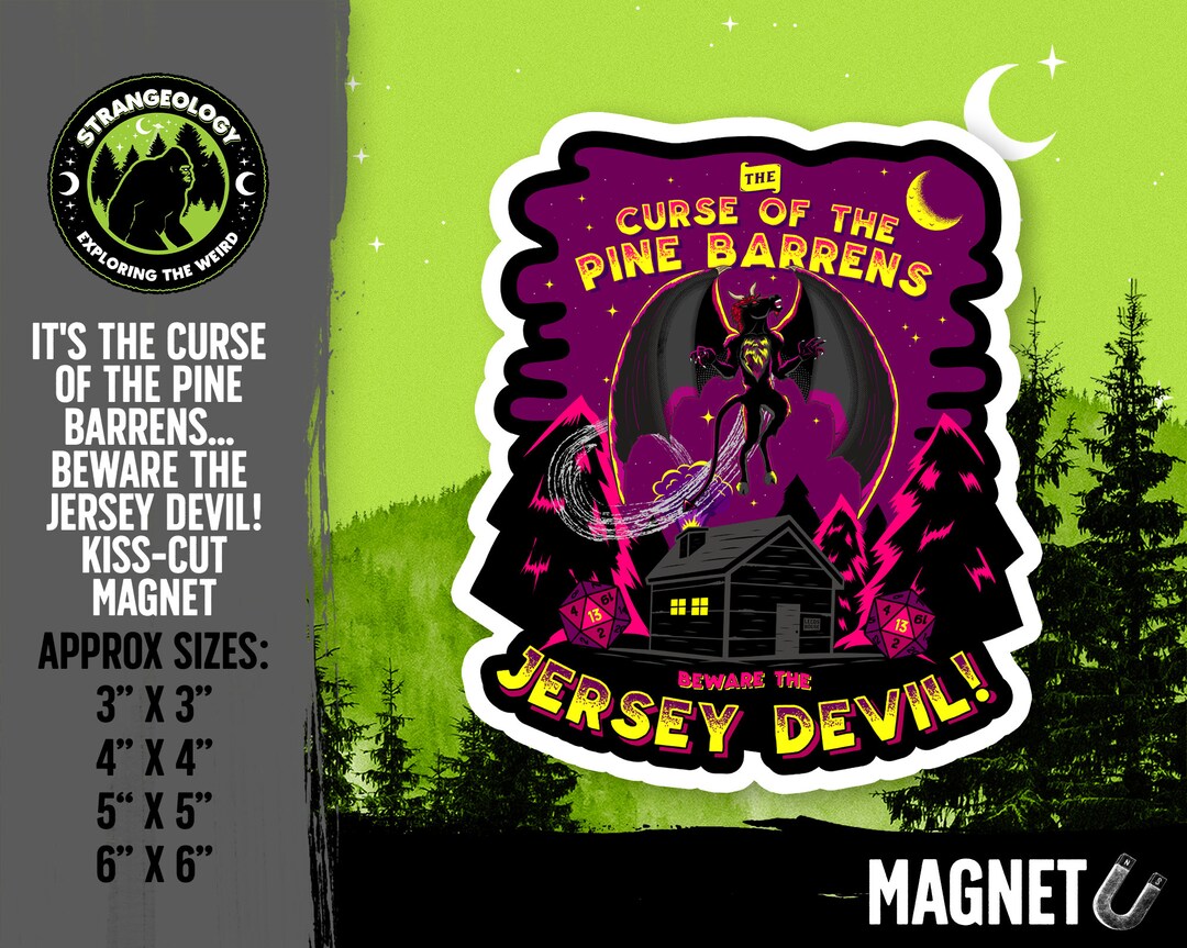 Jersey Devil Magnet: Curse of the Pine Barrens Cryptid Art - Etsy