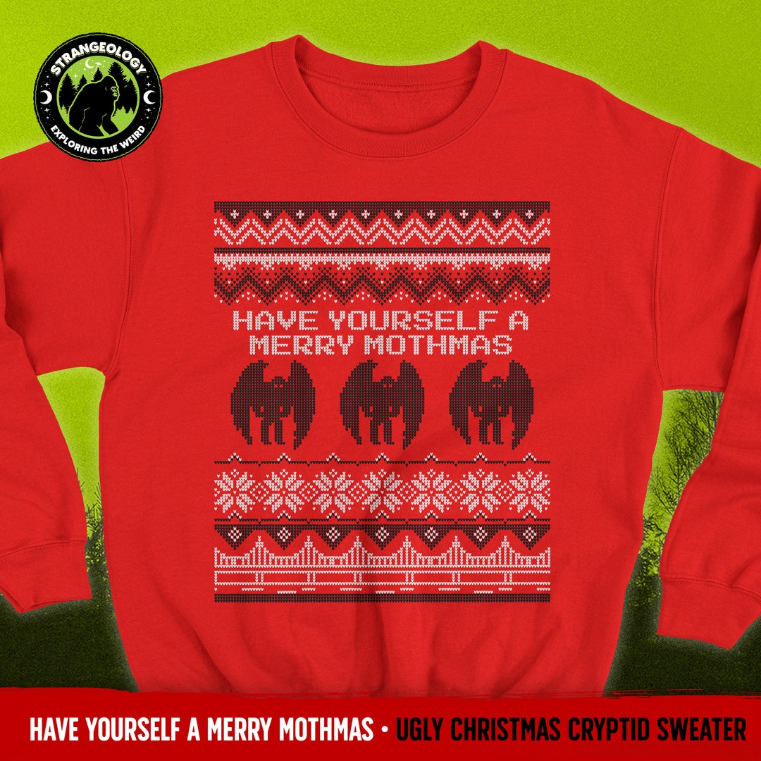 Have Yourself a Merry Mothmas // Funny Mothman Ugly Cryptid Christmas ...