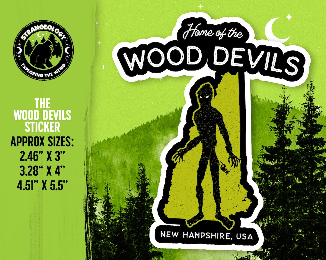 Home of the Wood Devils New Hampshire, USA // Cryptid Sticker, Merch ...
