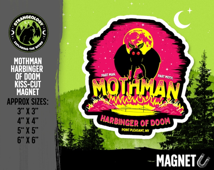Mothman Says 'yeet' Meme Magnet // Cryptid Magnet - Etsy