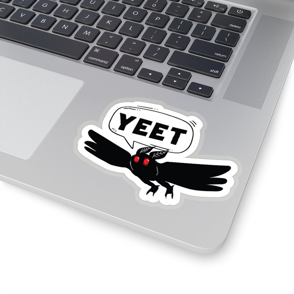 Mothman Says 'yeet!' Sticker // Cryptid Sticker, Merch, Accessories ...