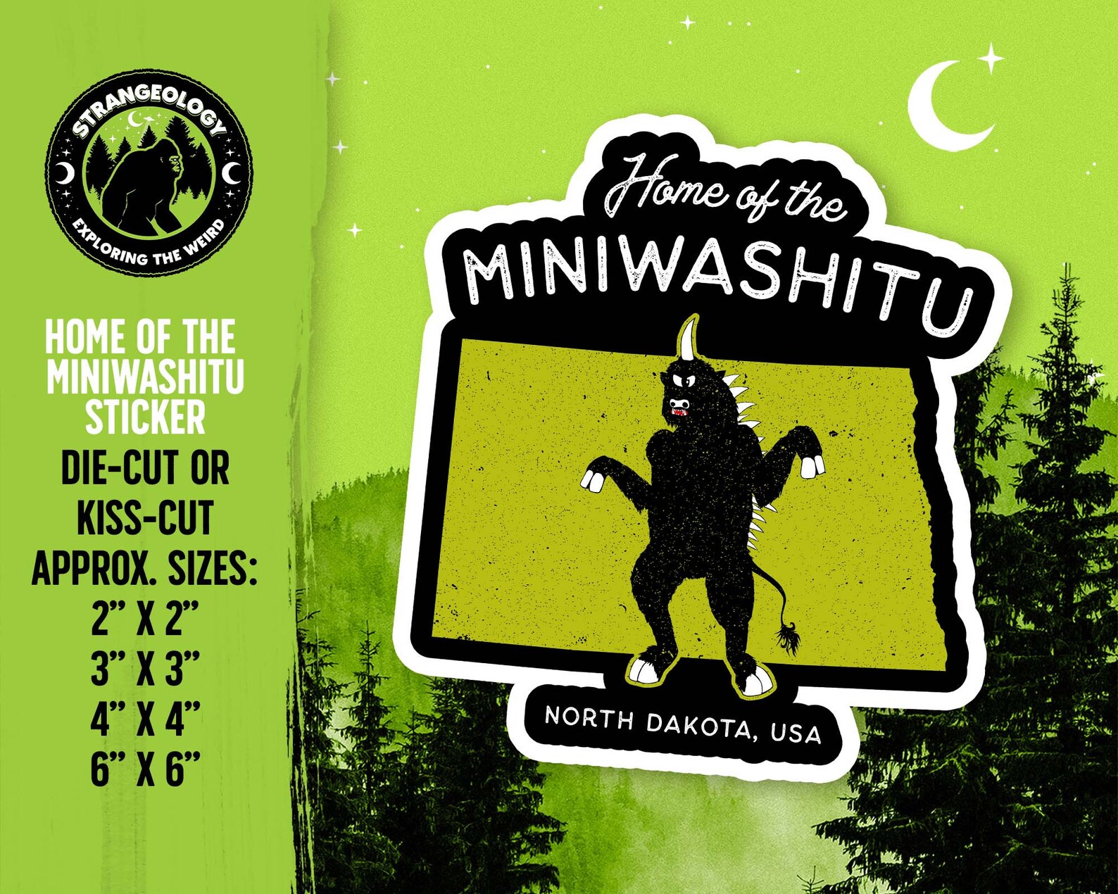 Miniwashitu Sticker: North Dakota Cryptid, Cryptozoology Gift - Etsy