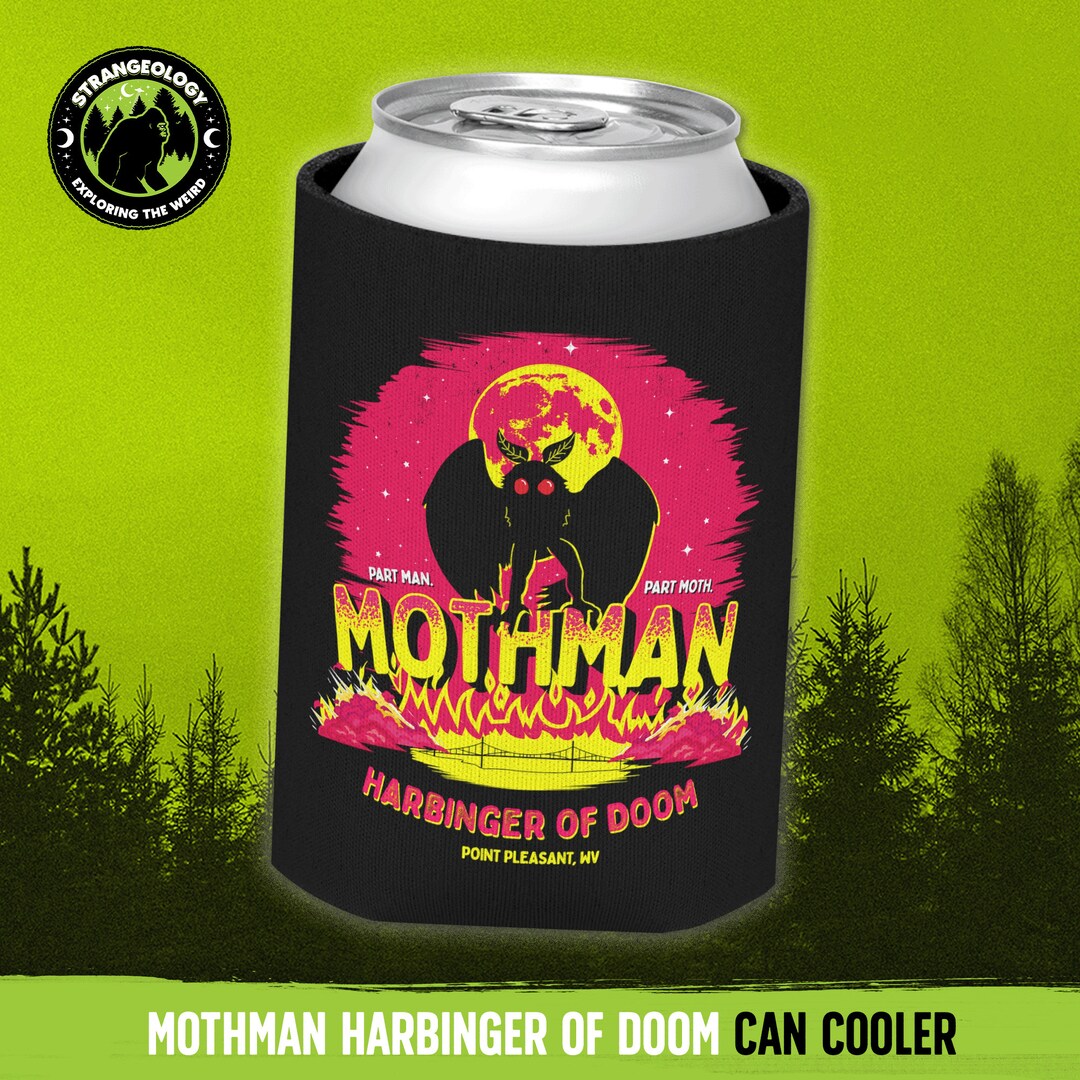 Mothman Can Cooler: Cryptid Cryptozoology Drink Accessory - Etsy