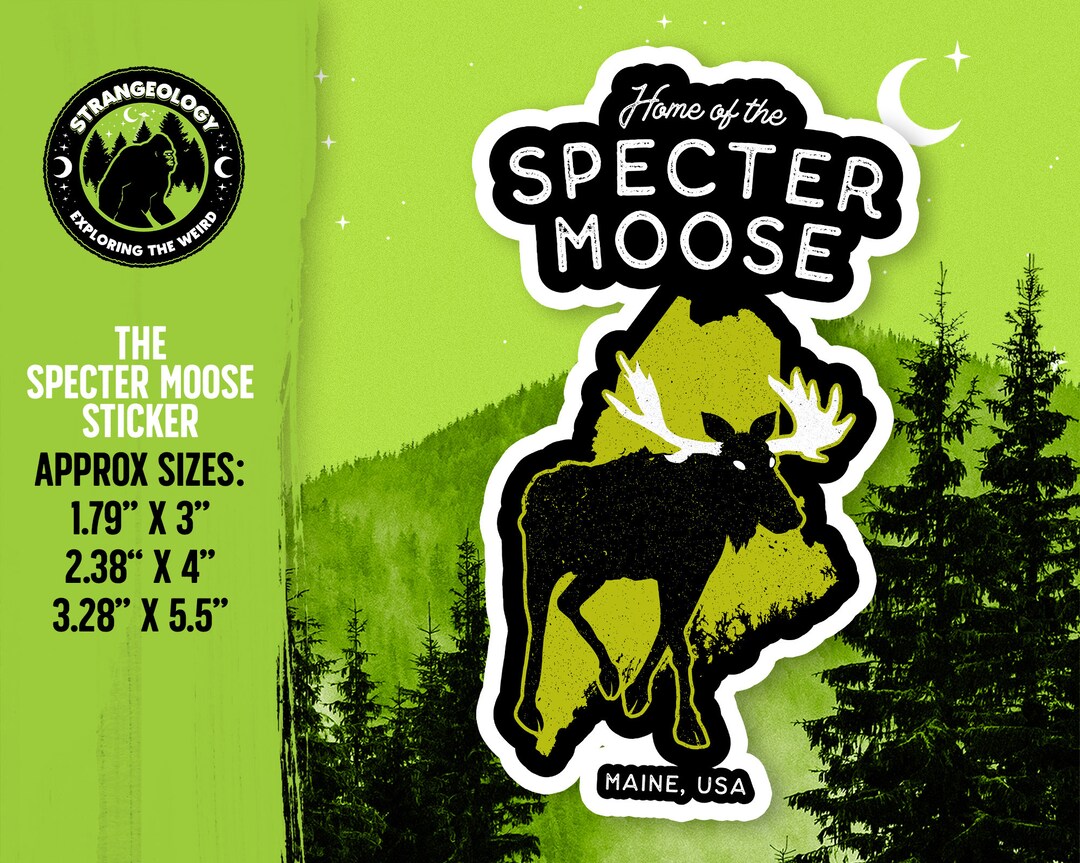 Specter Moose Sticker: Maine Cryptid, Strangeology Design - Etsy