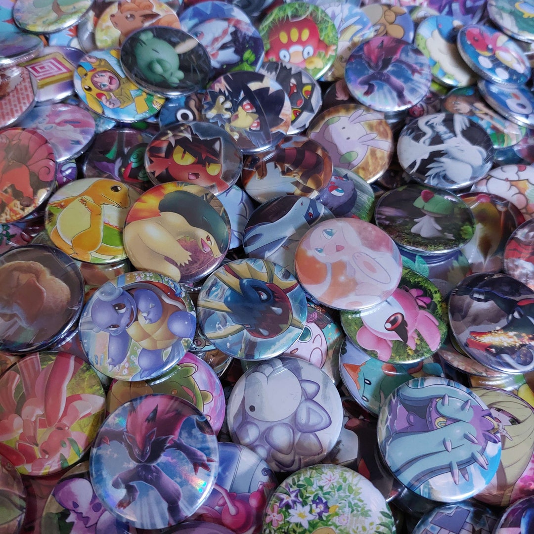 Pokémon Card Buttons Lot Handmade 1.25 Pinback Made From Real Pokémon ...