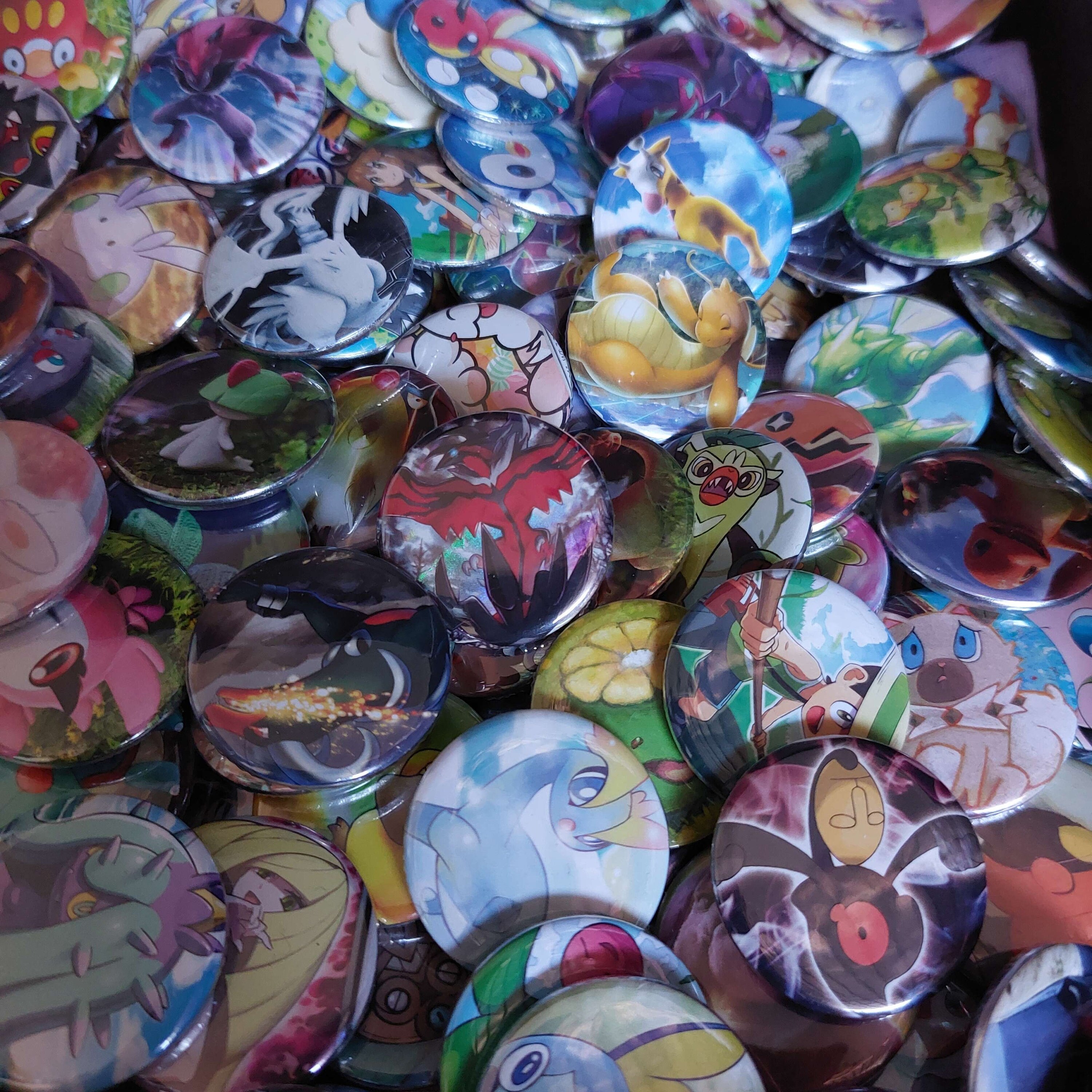 Pokémon Card Buttons Lot Handmade 1.25 Pinback Made From Real Pokémon ...
