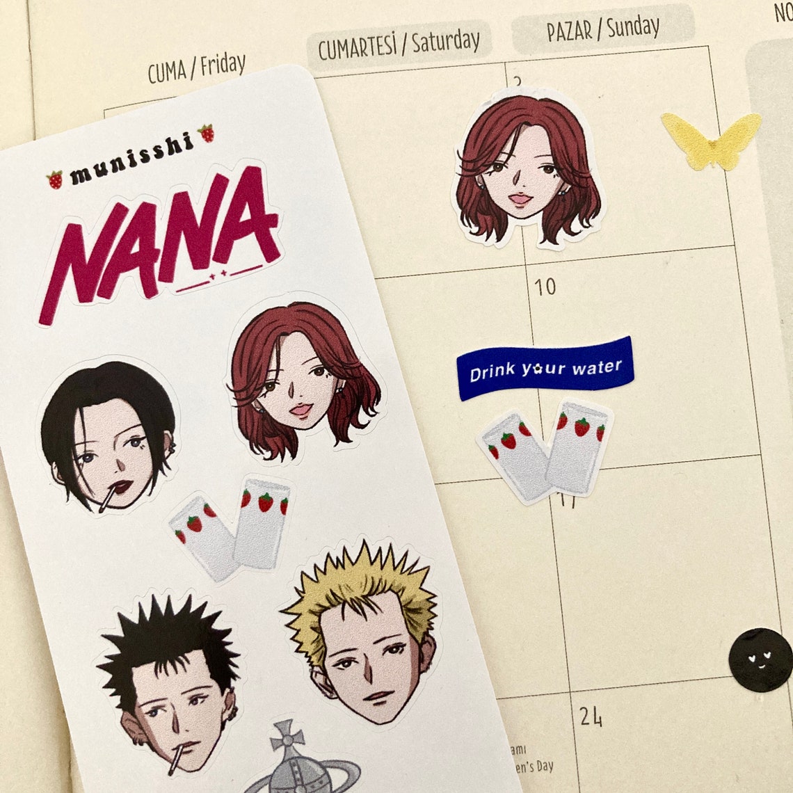 NANA Anime Sticker Sheet, Nana, Hachi, Ren, Nobu, Yasu, Shin, Anime ...