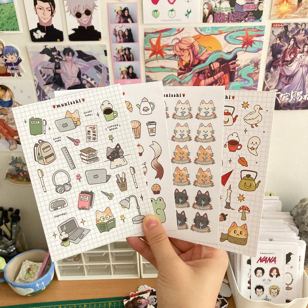 Back to School Sticker Sheet Bundle Coffee Stickers, Autumn Stickers ...