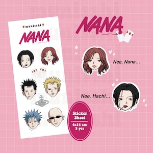NANA Anime Sticker Sheet, Nana, Hachi, Ren, Nobu, Yasu, Shin, Anime ...
