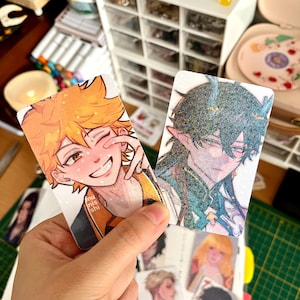 Anime Inspired Holographic Photocards | Double-sided Photocard, Anime ...