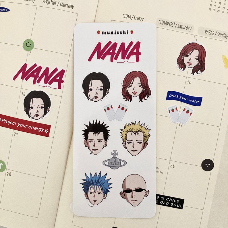 NANA Anime Sticker Sheet, Nana, Hachi, Ren, Nobu, Yasu, Shin, Anime ...