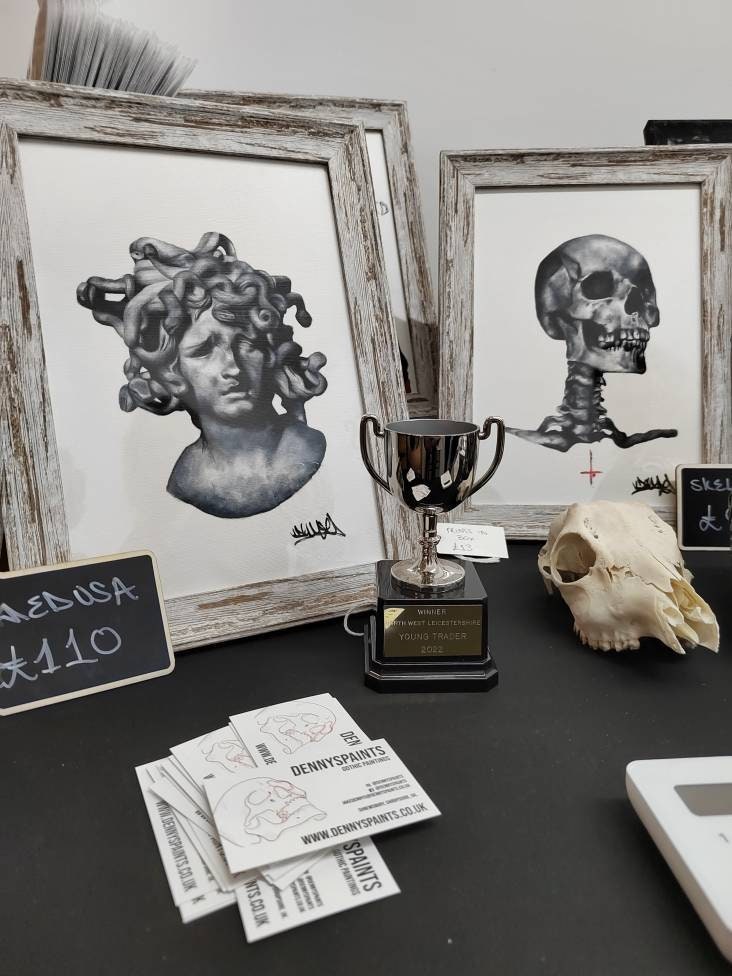 Skeleton Art Print | Red Cross | Skeleton Art | Gothic Art | Skull ...