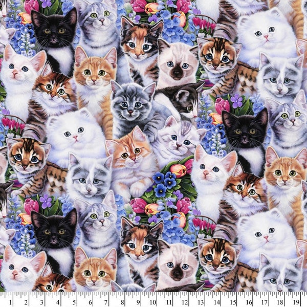 Cotton Cat Fabric - Etsy