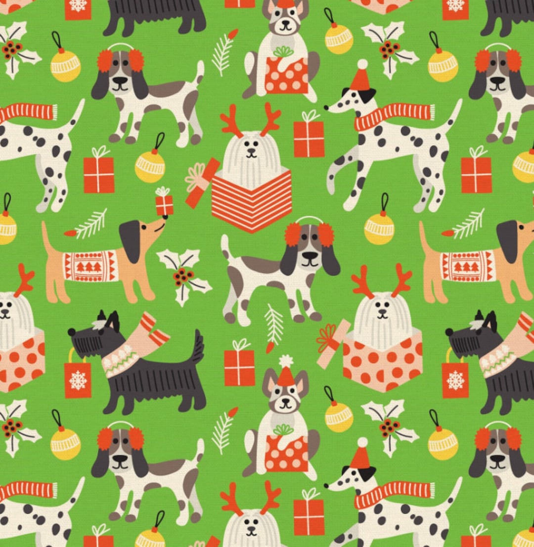 Christmas Friends Cotton Fabric - Fat Quarters, by the Yard- 100% ...