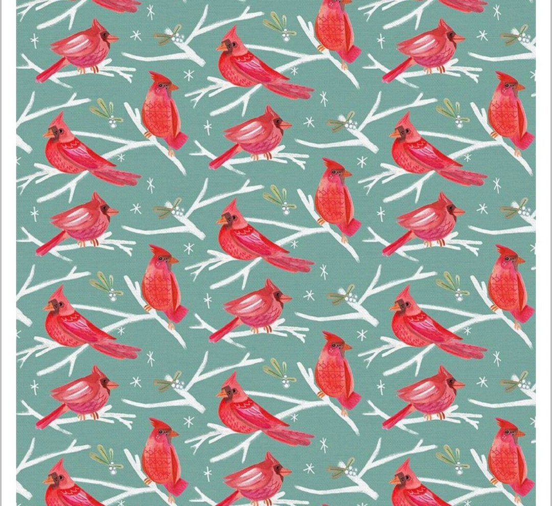 Cardinal Christmas Fabric - Fat Quarters - by the 1/4 or 1/2 Yard- 100% ...