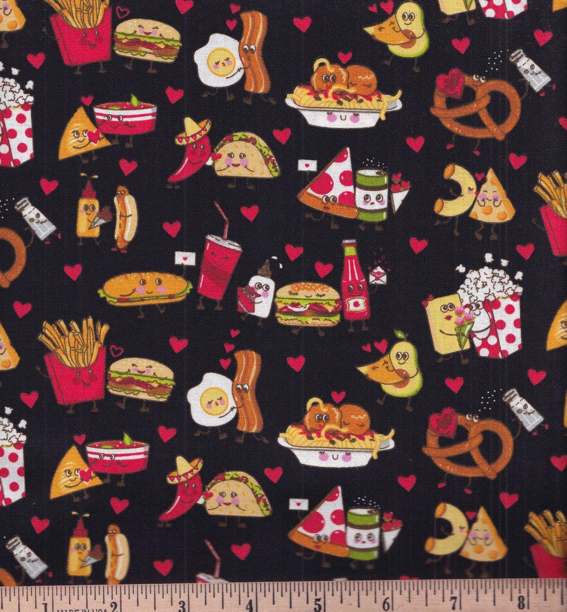 Perfect Food Pairs Cotton Fabric by Fabric Traditions -fat Quarter - by ...