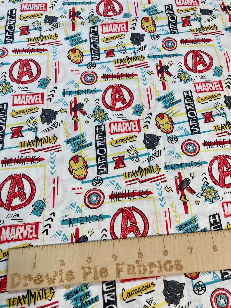 Marvel Superhero Fabric Fat Quarters and continuous cuts | Etsy