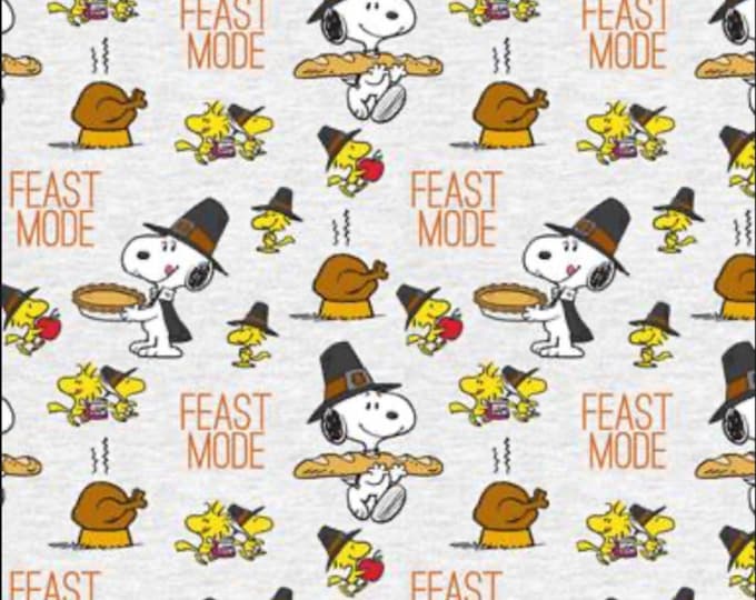 Peanuts Feast Mode Thankful Character Cotton Fabric- by the 1/4 Yard, 1 ...
