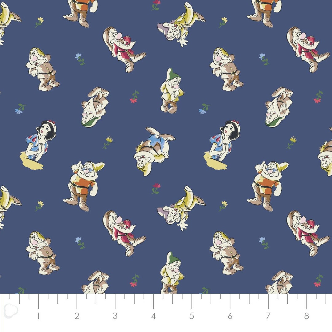 Snow White Icon Toss Cotton Fabric - Fat Quarter - 100% Cotton - by the ...