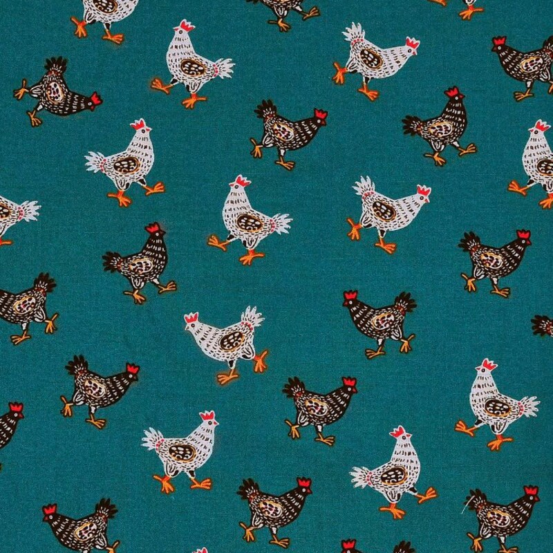 Chicken Fabric - Etsy