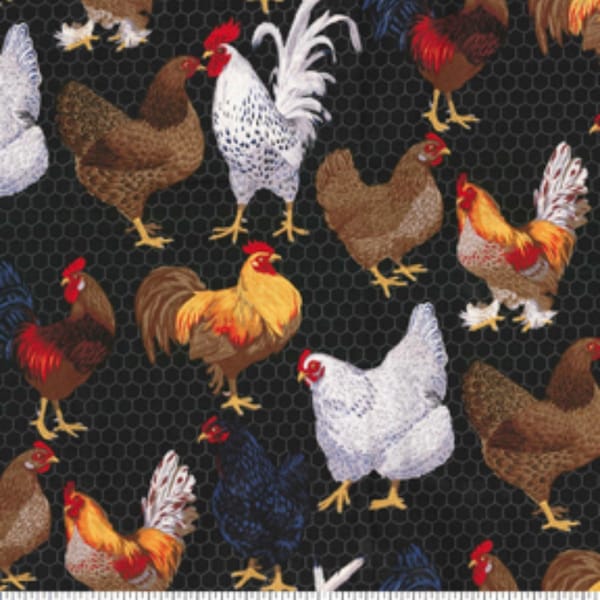 Rooster Fabric - Etsy