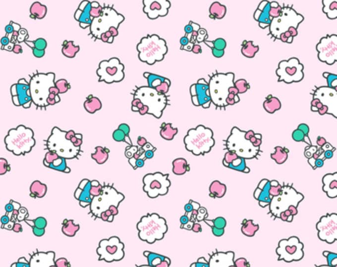 End of Bolt - Hello Kitty Apple Pack Cotton Fabric - 100% Cotton - Etsy