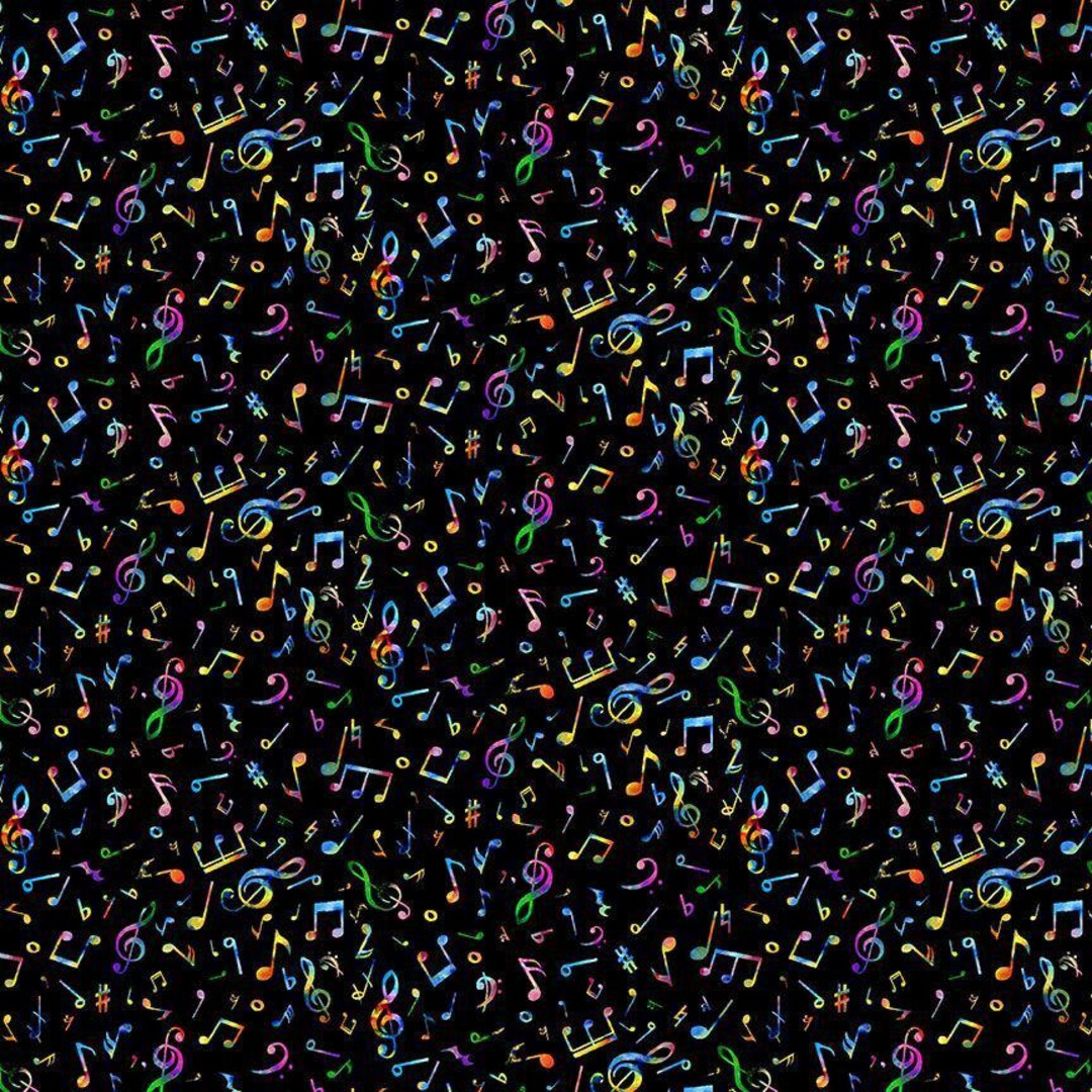 Tiny Music Notes Cotton Fabric- Timeless Treasures- 100% Cotton -tt ...