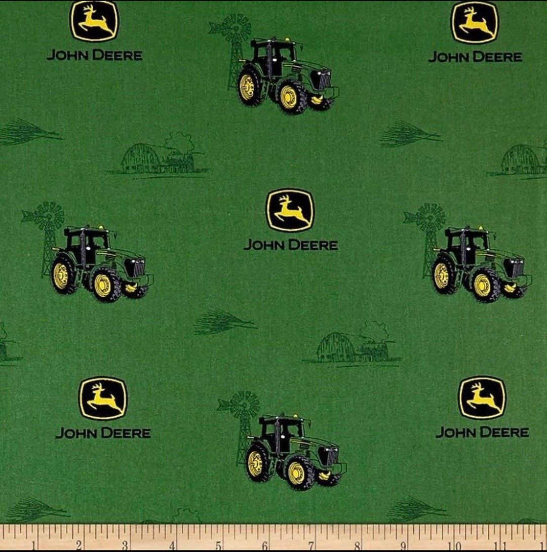 John Deere Cotton Fabric - Fat Quarter - 100% Cotton - 1/2 Yard, 1/4 ...
