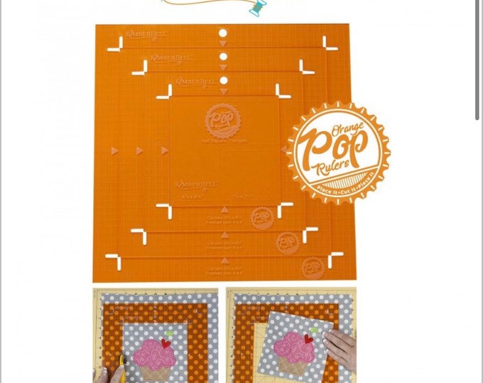 KDTL101 Orange Pop Rulers- Kimberbell Square Rulers - Etsy