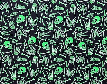 Bones Fabric Bones by Deborahballingerillustrations Bones - Etsy