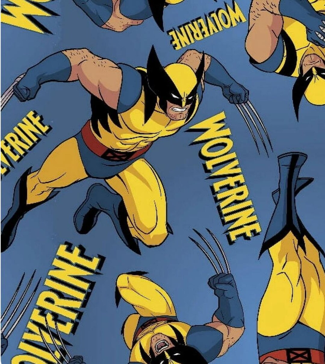 Marvel Wolverine 100% Cotton Fabric- Fat Quarters -by the Yard - Fast ...