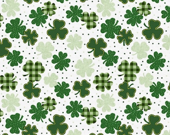 Susan Winget Shades of Green Clover Cotton Fabric- 1/4 Yard, 1/2 Yard ...