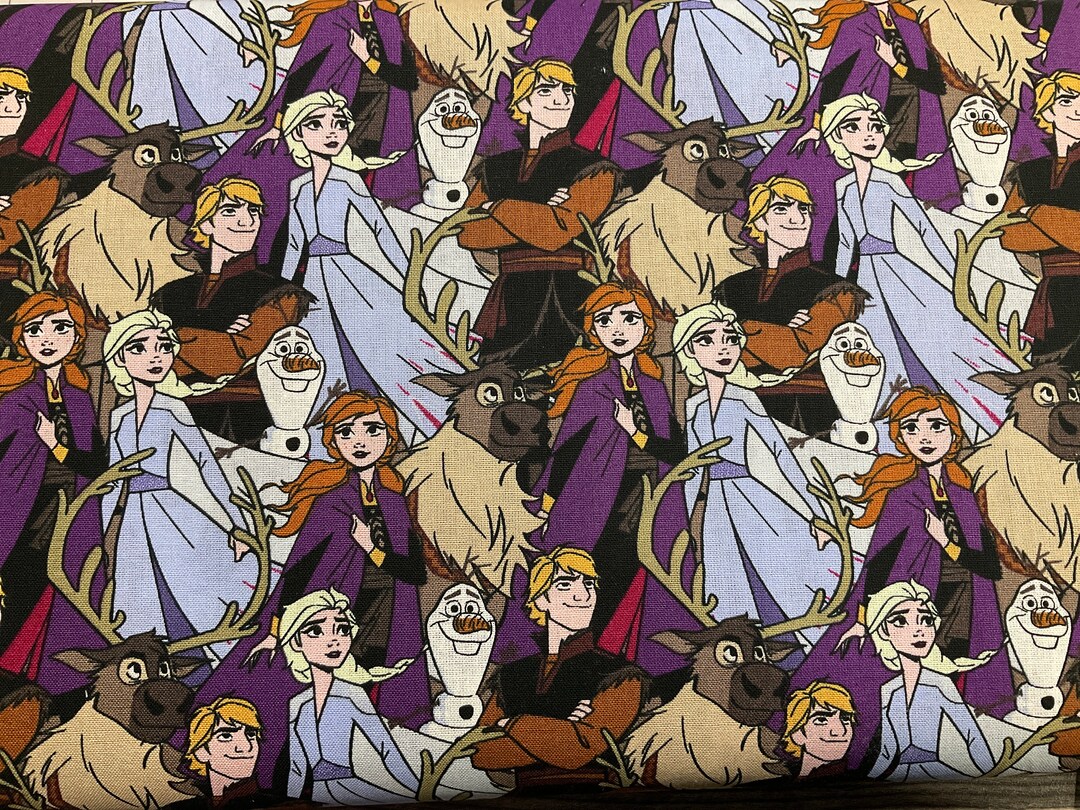 Elsa Anna Christoph Frozen Fabric- 1/4 Yard, 1/2 Yard,- Fat Quarter ...