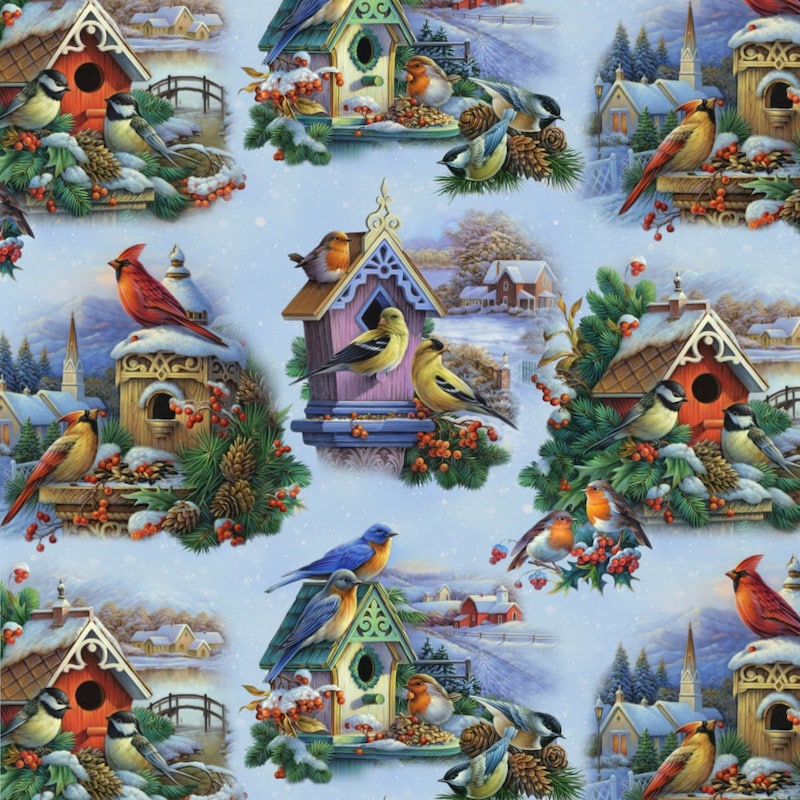 Winter Print Fabric - Etsy