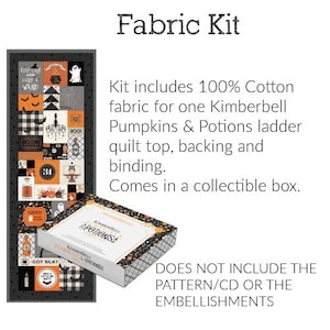 Kimberbell Pumpkins & Potions, Fabric Kit, Pattern/cd/embellishments ...