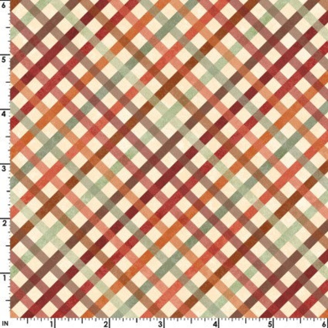 Hello Autumn Bias Plaid Cotton Fabric Maywood Studios - Continuous Cuts - MAS10737-Z - Etsy