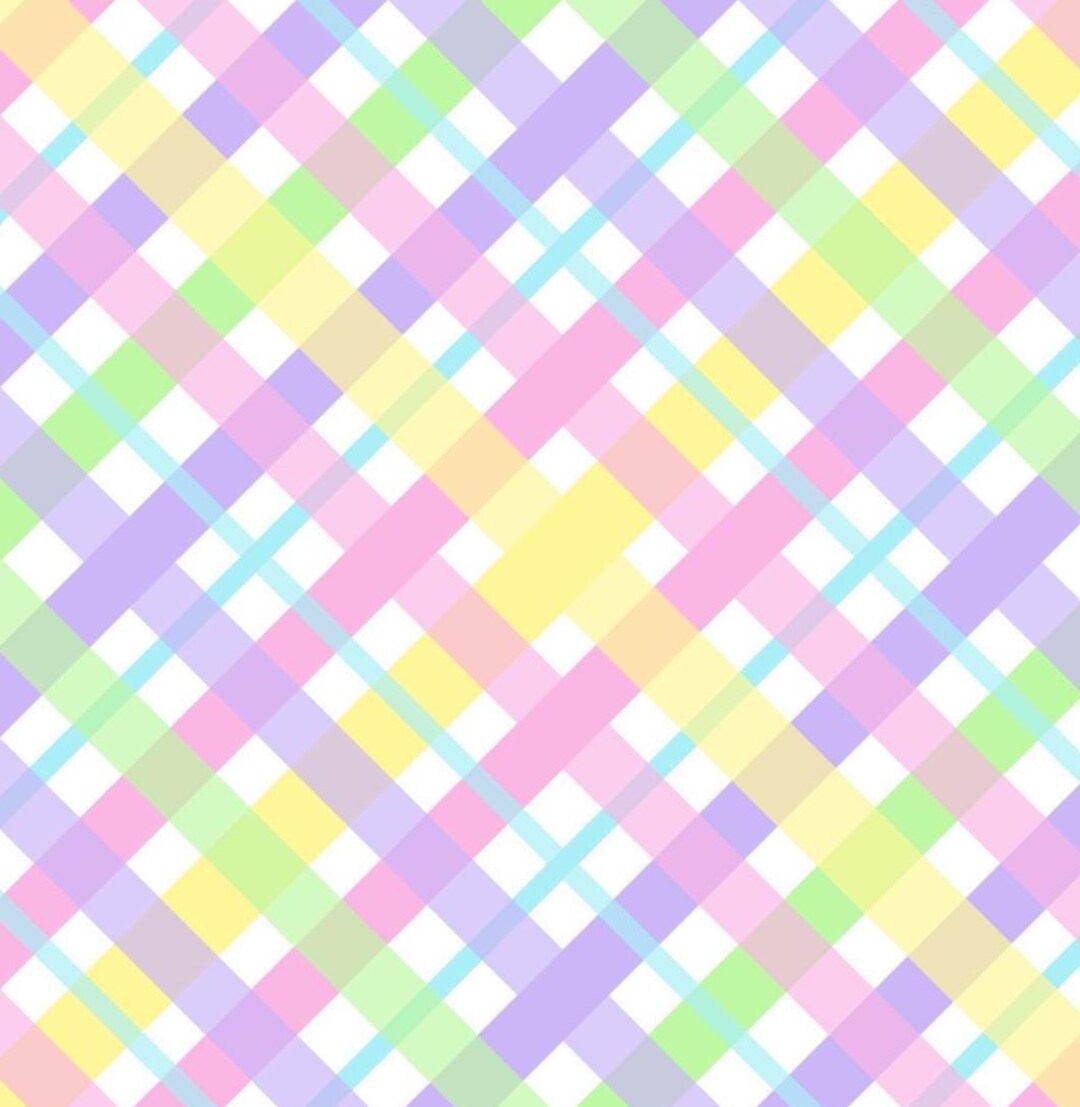 Easter Bias Plaid Cotton Fabric- 100% Cotton- Continuous Cuts - Etsy