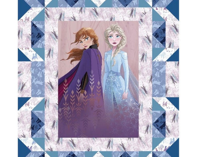 Frozen II Anna Elsa Fabric Panel 100% Cotton - Etsy