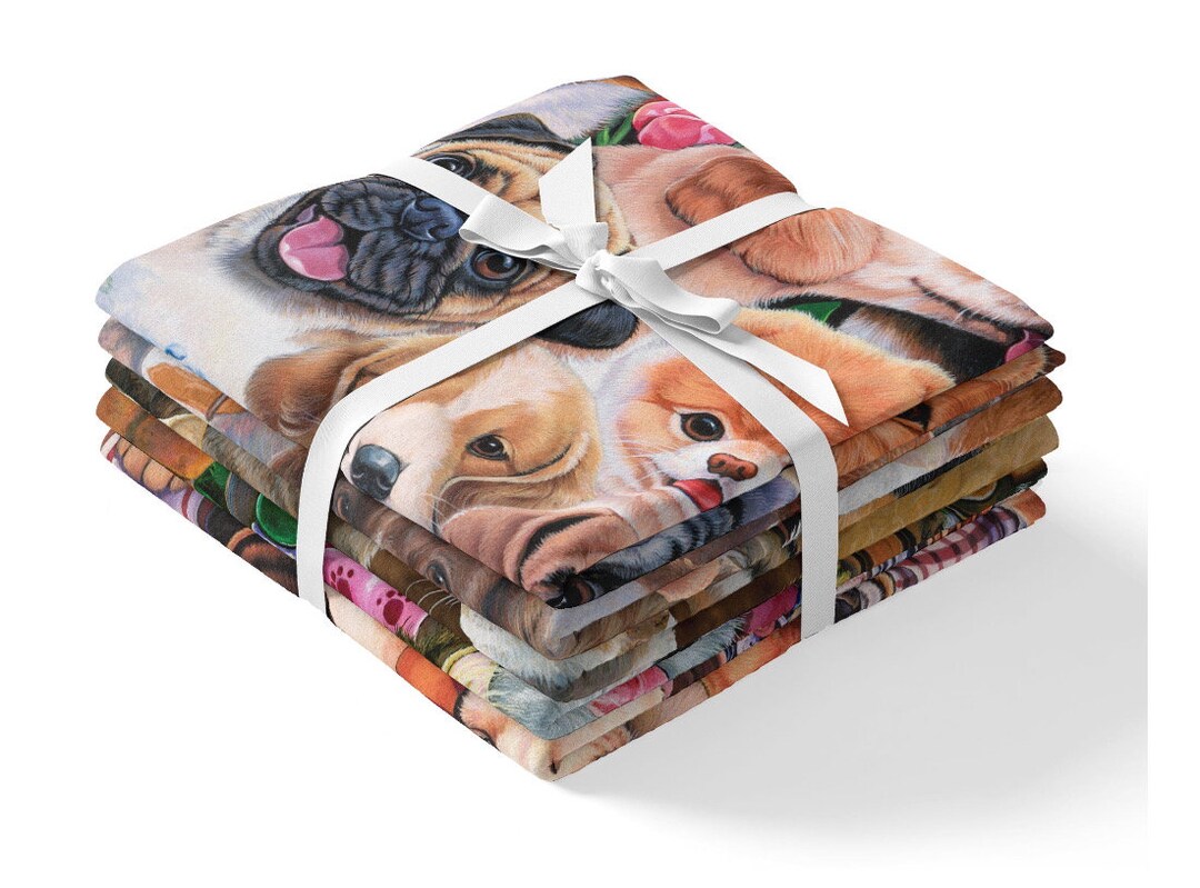 Novelty Animals Stax Fat Quarter Bundle Fabric X5 Fat Quarters Fabric ...