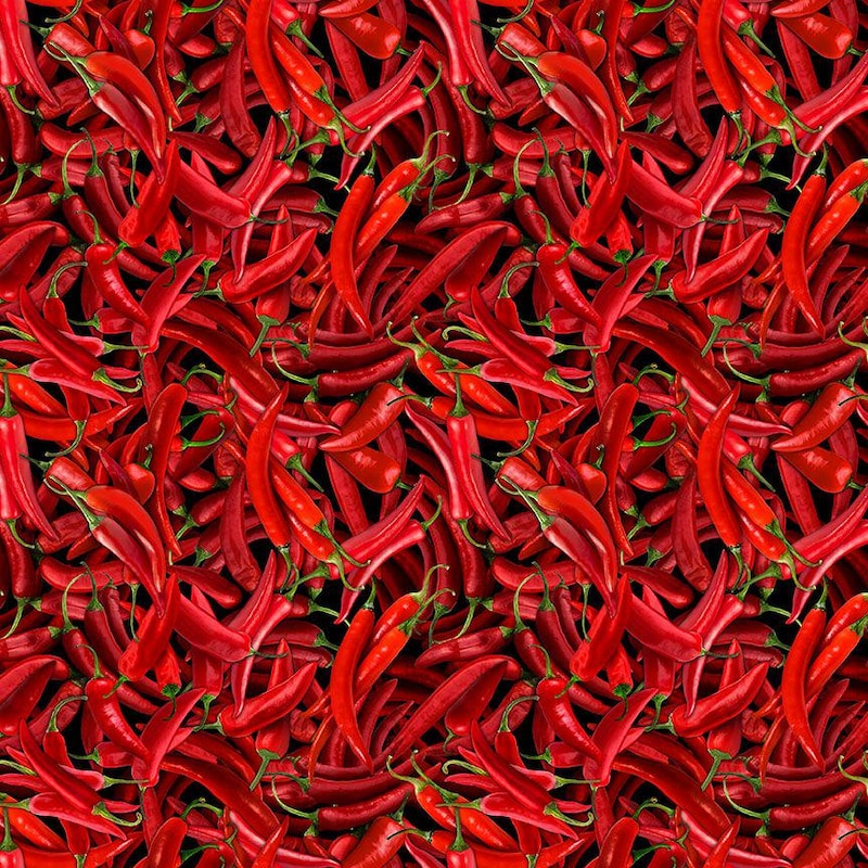 Chili Pepper Fabric - Etsy
