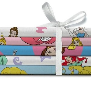 Disney Princess Fat Quarter Bundle 18x21 Bundle X5 Prints Stax - Etsy