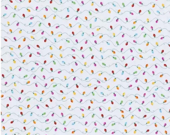 End of Bolt - Christmas Lights Cotton Fabric 100% Cotton - - Etsy
