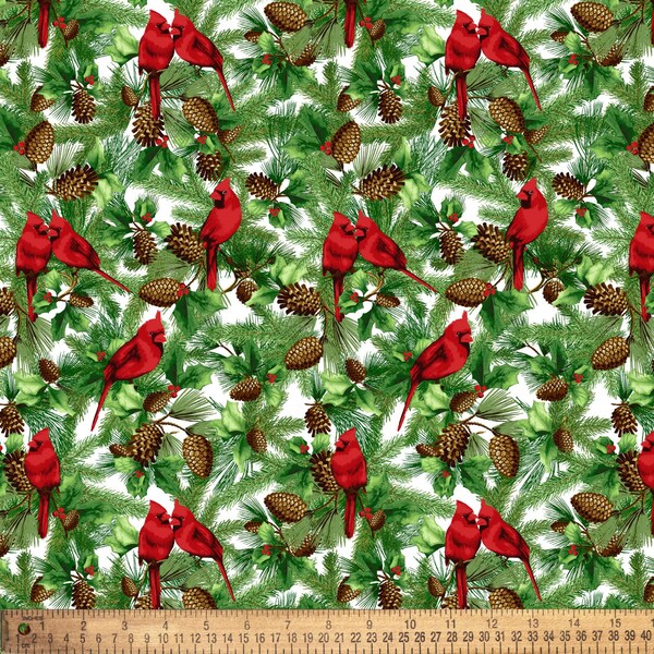 Cardinal Fabric - Etsy