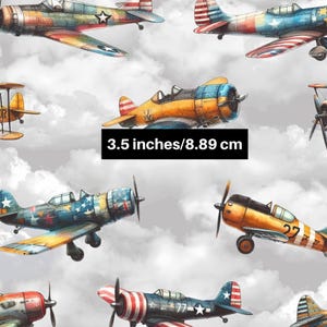 Vintage Airplane Fabric - 100% Cotton - Sky - Plane - Flight - Boy ...