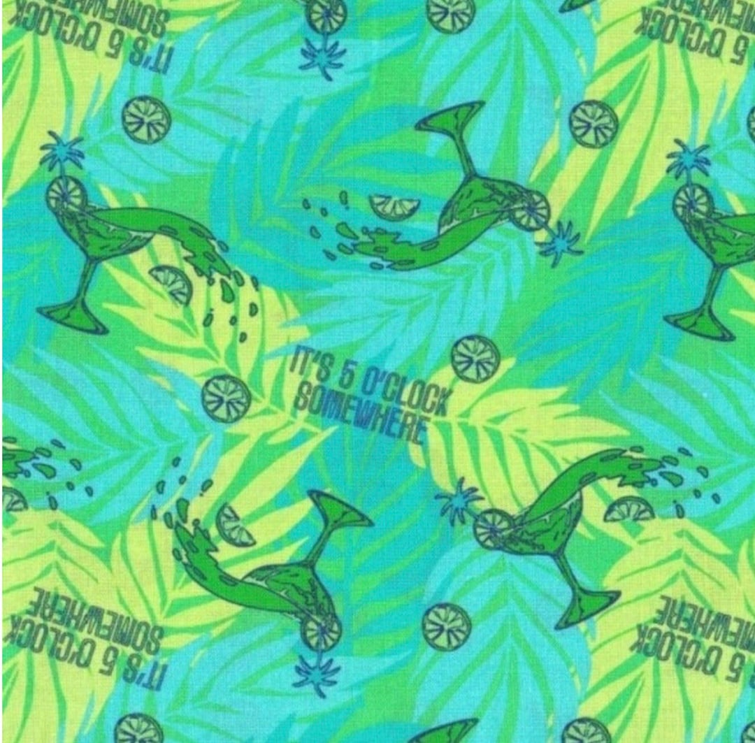 Jimmy Buffet Margaritaville Fabric- 1/4 Yard, 1/2 Yard, Remnants - Fat ...