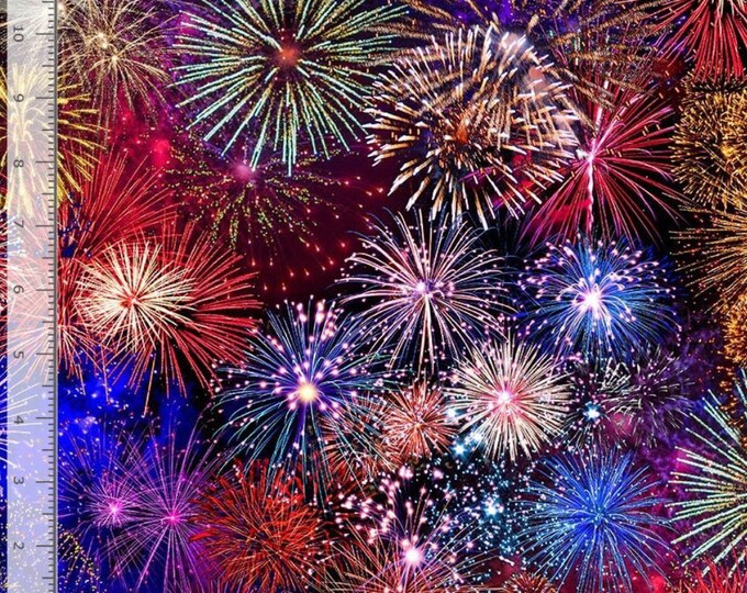 Patriotic Fireworks Lady Liberty Timeless Treasures Fabric- 1/4 Yard, 1 ...