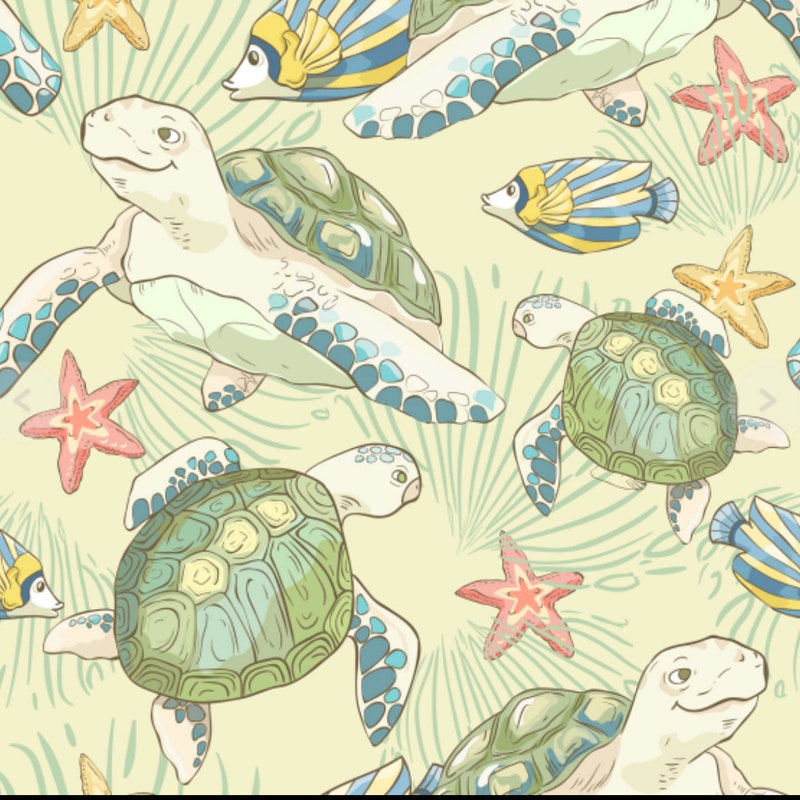 Turtle Fat Quarter Fabric - Etsy