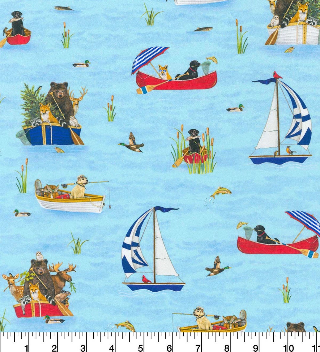 Lake House Cotton Fabric- Fabric - 100% Cotton- by Robert Kaufman ...